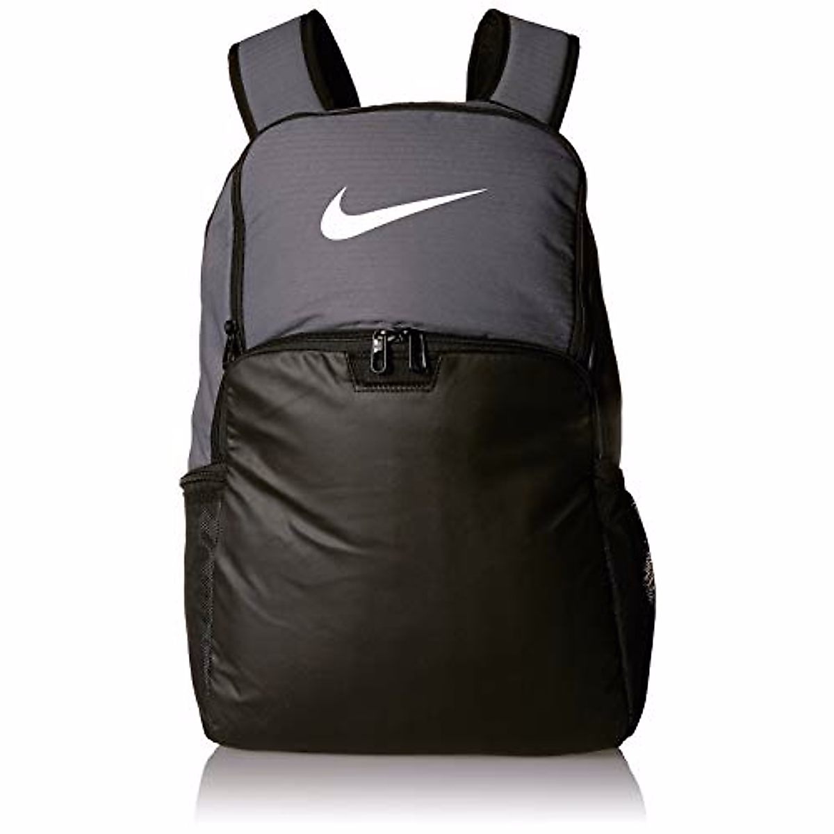 NIKE Brasilia XLarge Backpack 9.0, Flint Grey/Black/White, Misc