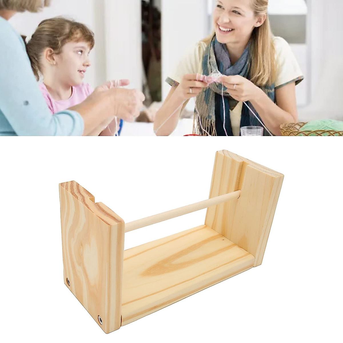 Crochet Yarn Holder,Yarn Dispenser Yarn Ball Holder Wool Yarn Spindle Yarn Spindle Feeder Wooden Yarn Holder Wool Ball Holder for Crochet and Knitting