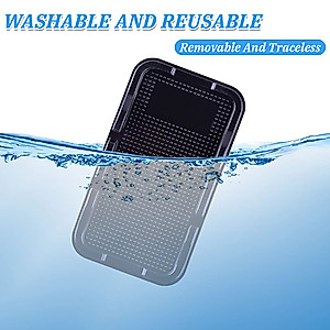 ZC GEL Anti Slip Gel Pad Phone Holder for Car, Removable and Reusable Anti Slip Dashboard Pad with Heat Resistant and Damage Free Sticky Gel Pads for Sunglasses, Keys, Coins and More (7.3" x 4.2")