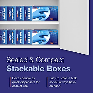 MedRose Medium Nitrile Gloves - 200 Count Disposable Gloves Latex Free - Powder Free Non-Latex Gloves, Medical Exam Glove