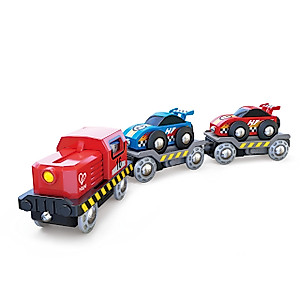 Hape Race Car Transporter, L: 11, W: 2, H: 1.5 inch