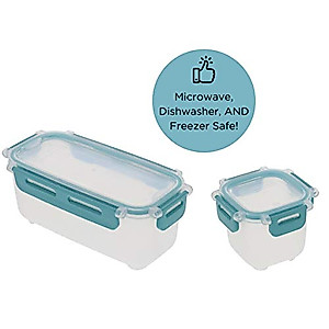 Rubbermaid Lunch Blox Snack Kit - Lunch Box Food Containers - Comes with 1 Ice Pack, 2 Small, and 1 Long Container - Great for Kids Snacks, School Lunches, and Adult Meal Prep - Blue