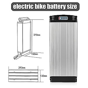 YUWYP E-Bike Li-Ion Battery Pack Mountain Electric Bike Battery 36V 10AH 12.5AH 15AH 17.5AH 20AH E-Bike Battery for 500W 450W 350W 250W Motor with Charger, Power Switch,36V 17.5AH