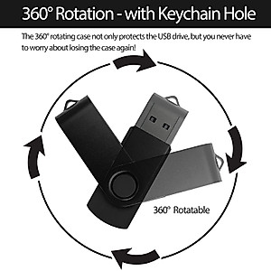 4GB USB Flash Drive 5 Pack, USB Drives 4GB JBOS Memory Stick Swivel Gig Stick Flash Drives 4GB USB2.0 Pendrive, USB Thumb Drives 5 Pack, Zip Drive, Jump Drive, 4GB USB
