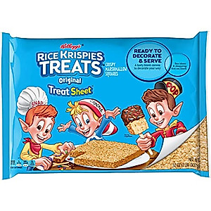 Rice Krispies Treats Marshmallow Snack Sheet, Kids Snacks, Treat Making, Baking Project, Original, 32oz Sheet (1 Sheet)
