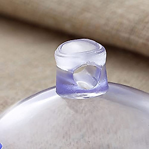 dophee 10pcs 40mm/1.57" Transparent Suction Cup Sucker for Window Wall Hook Hanger Kitchen Bathroom Smooth Surface