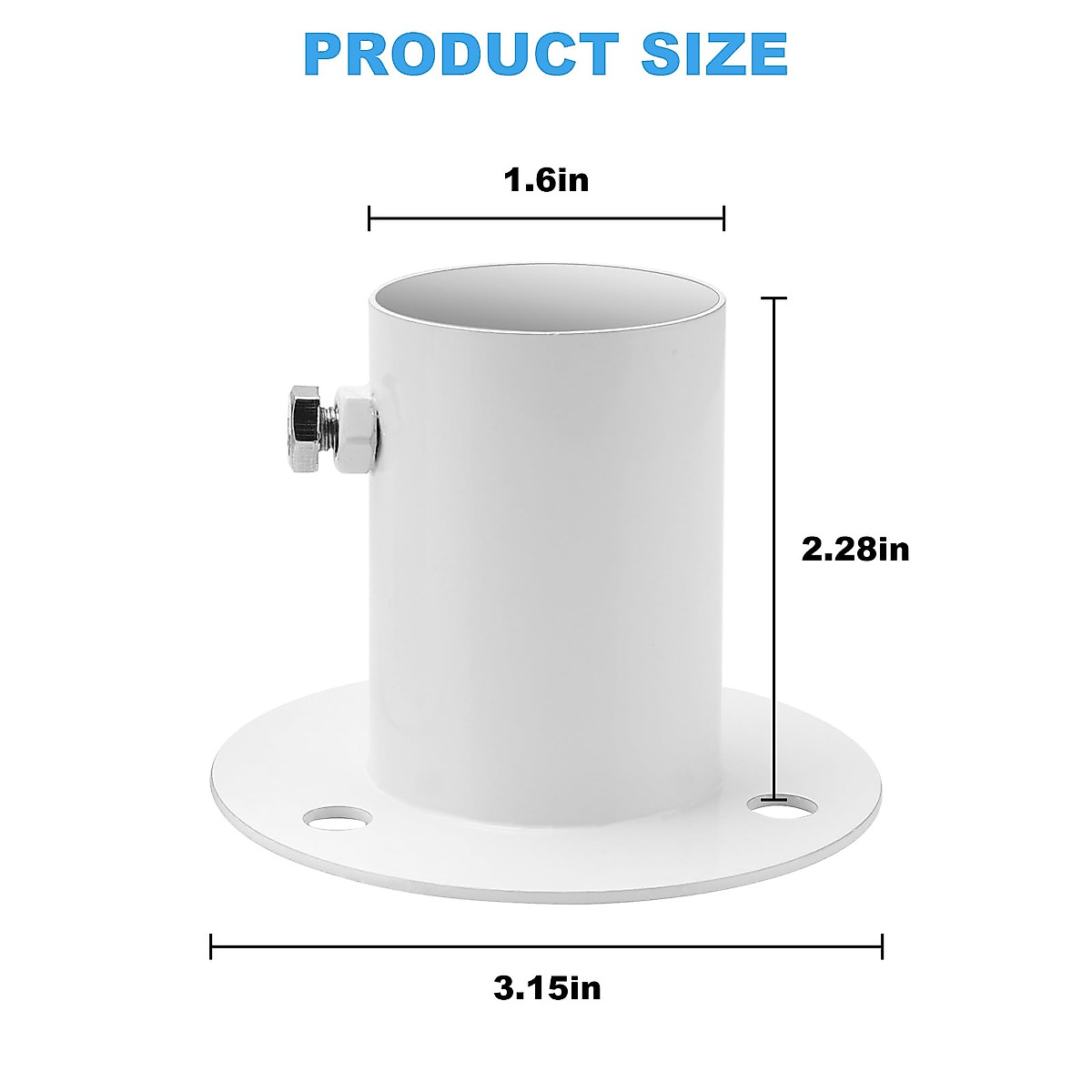 Pool ladder brackets Stainless Steel Deck Flanges, for above Ground Pool Ladder 1.5" also for Handrails Closet Rod Flange (2 pcs)