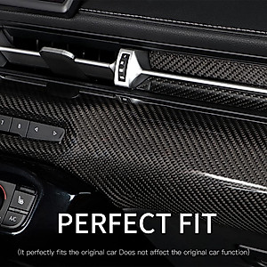 JSWAN Real Carbon Fiber Center Console Dashboard Trim Cover Fit For Toyota Supra GR A90 MK5 (2019-2025) Dash Panel Trim Cover Interior Trim Accessories (Gloss black)