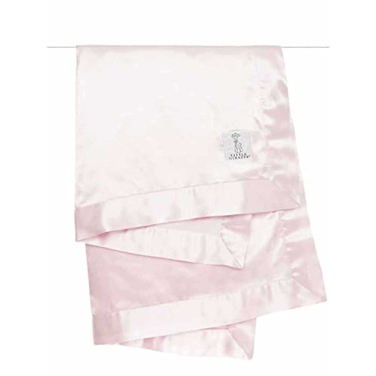 Little Giraffe Baby Blanket - Velvet Soft Blanket with Satin Trim - Baby Stroller Blanket - Newborn Baby Essentials & Baby Gifts - 29x35" - Pink