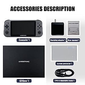 Daxceirry WIN600 Video Handheld PC Game Console Win 10 Edition 8G DDR4 with 256G M.2 SSD, Support Steam OS with AMD Athlon Silver 3050e 5.94in OCA Full Lamination IPS Screen