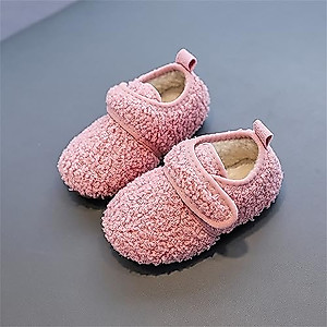 KUBUA Toddler Slippers Boys Girls Outdoor Indoor House Shoes for Kids Pink Size 5.5 Toddler