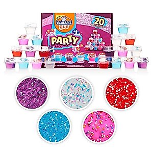 Elmer's PKG Gue Premade, Slime Kit, Includes Fun, Unique Add-Ins, Party Pack, 20 Count