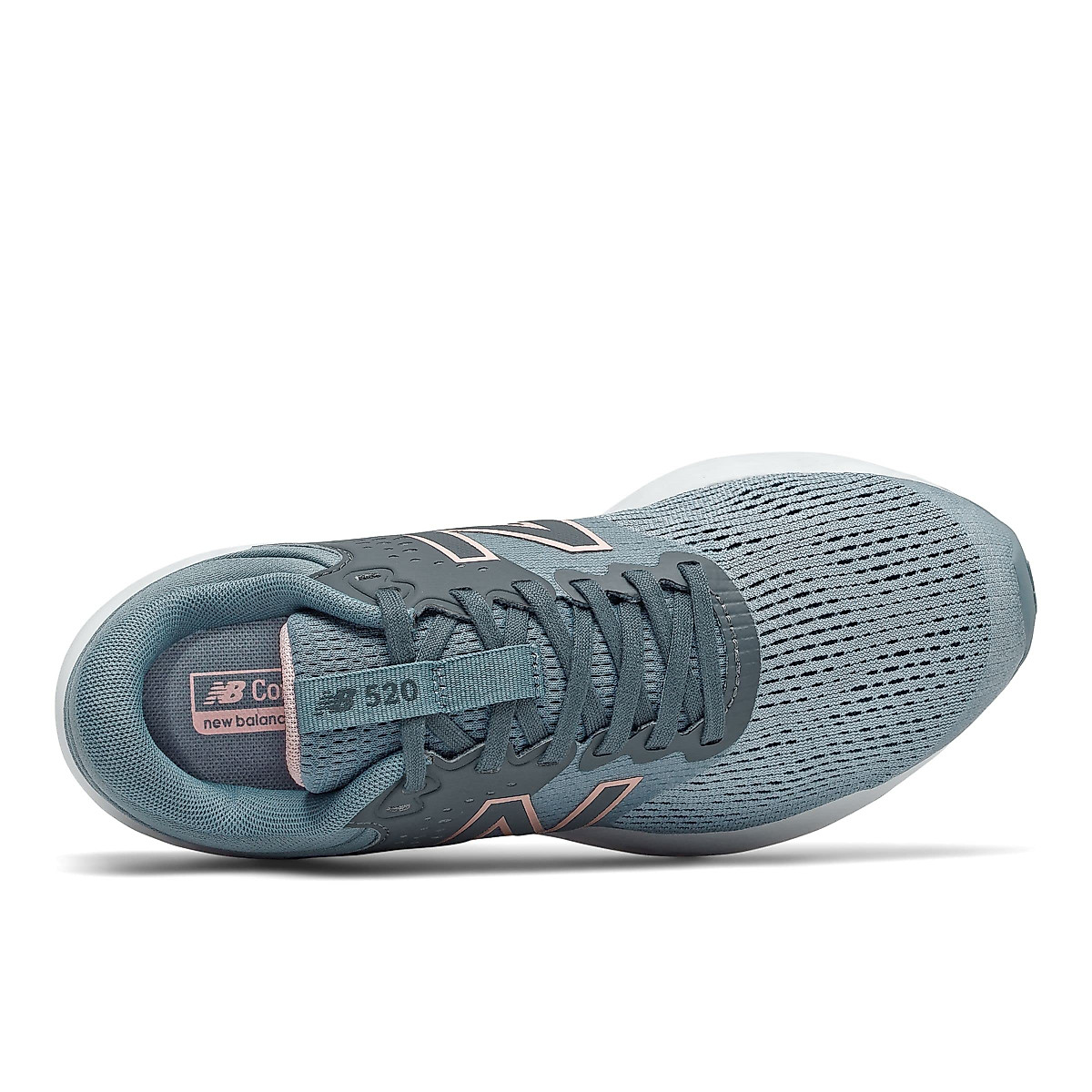 New Balance Women's 520 V7 Running Shoe, Grey/Silver/Teal, 8.5