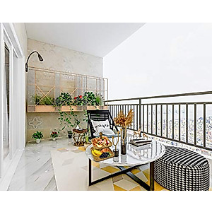 Decorative 2-Tier Square Bamboo Serving Tray with Wooden Handle - Cupcake Stand - Home Decor for Kitchen Counter, Dining Room Table, and Coffee Bar - 9.5" x 9.5" x 10"