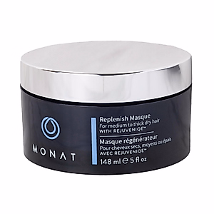 MONAT Replenish™ Masque Infused with Rejuveniqe® - Hair Masque that Deeply Condition Medium to Thick Hair. Hydrating Hair Mask w/Pea Extract & Vegan UV Protectant - Net Wt. 148 ml ℮ 5.0 fl. oz.
