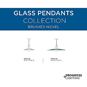 Modern Pendant 1-Light Clear and Etched Glass Mini-Pendant Light Brushed Nickel