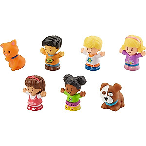 Fisher-Price Little People Friends & Pets Figure Pack, Set of 7 Character Figures for Toddlers and Preschool Kids Ages 1 to 5 Years