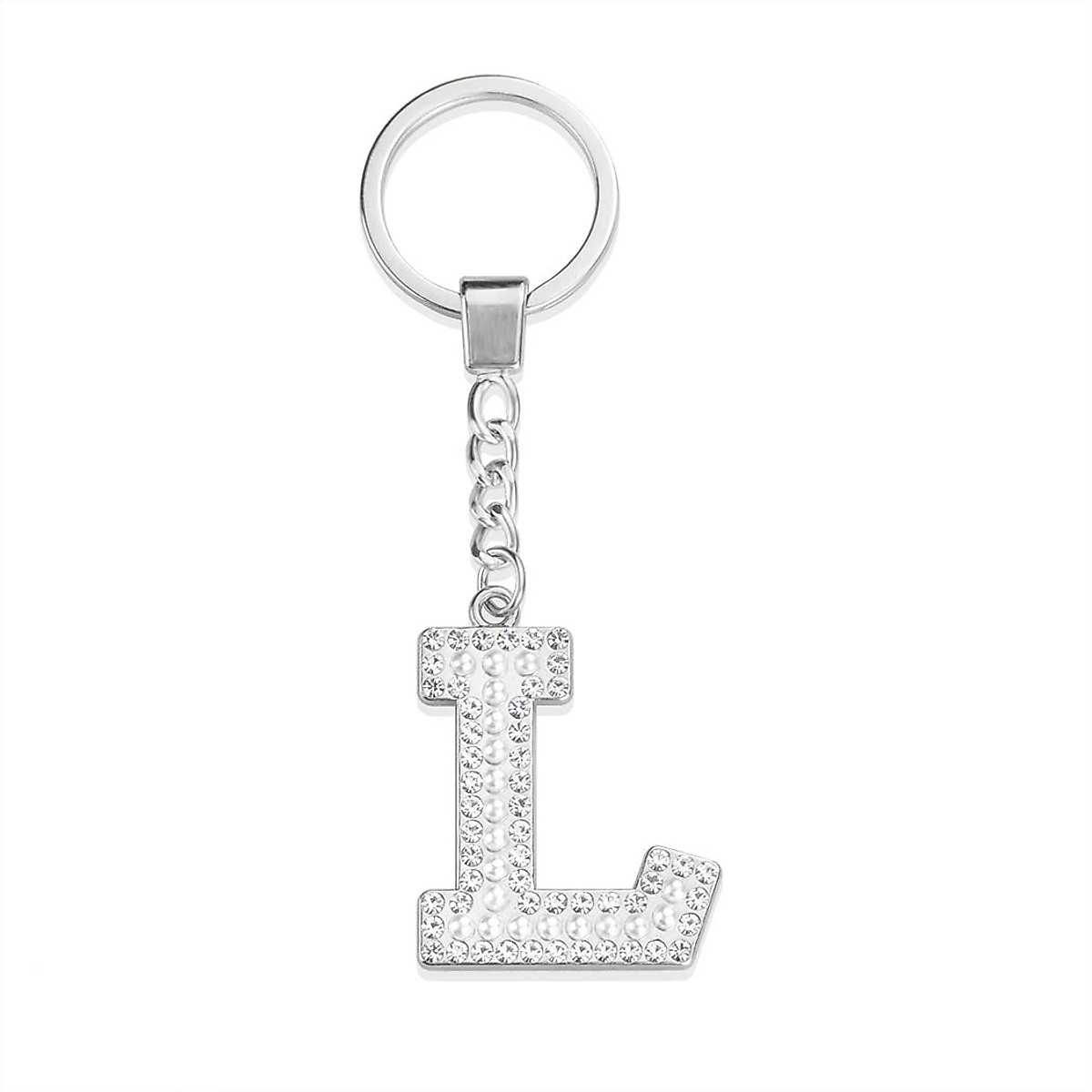 ESSPOC Initial Letter Keychain/Crystals Keyrings A-Z Letter Keychain For Car/Alphabet KeyRings For Women