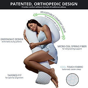 Contour Swan Body Pillow w/ Pillowcase & Mesh Laundry Bag