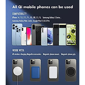 Cheukkee Adhesive Metal Ring Sticker,Mag Ring Circle Attachment for Phone Case,for Magsafe Magnetic Wireless Charging 6 Pack Compatible Cell Phone iPhone Pixel (Black+White+Gray+Sliver+Green+Purple)