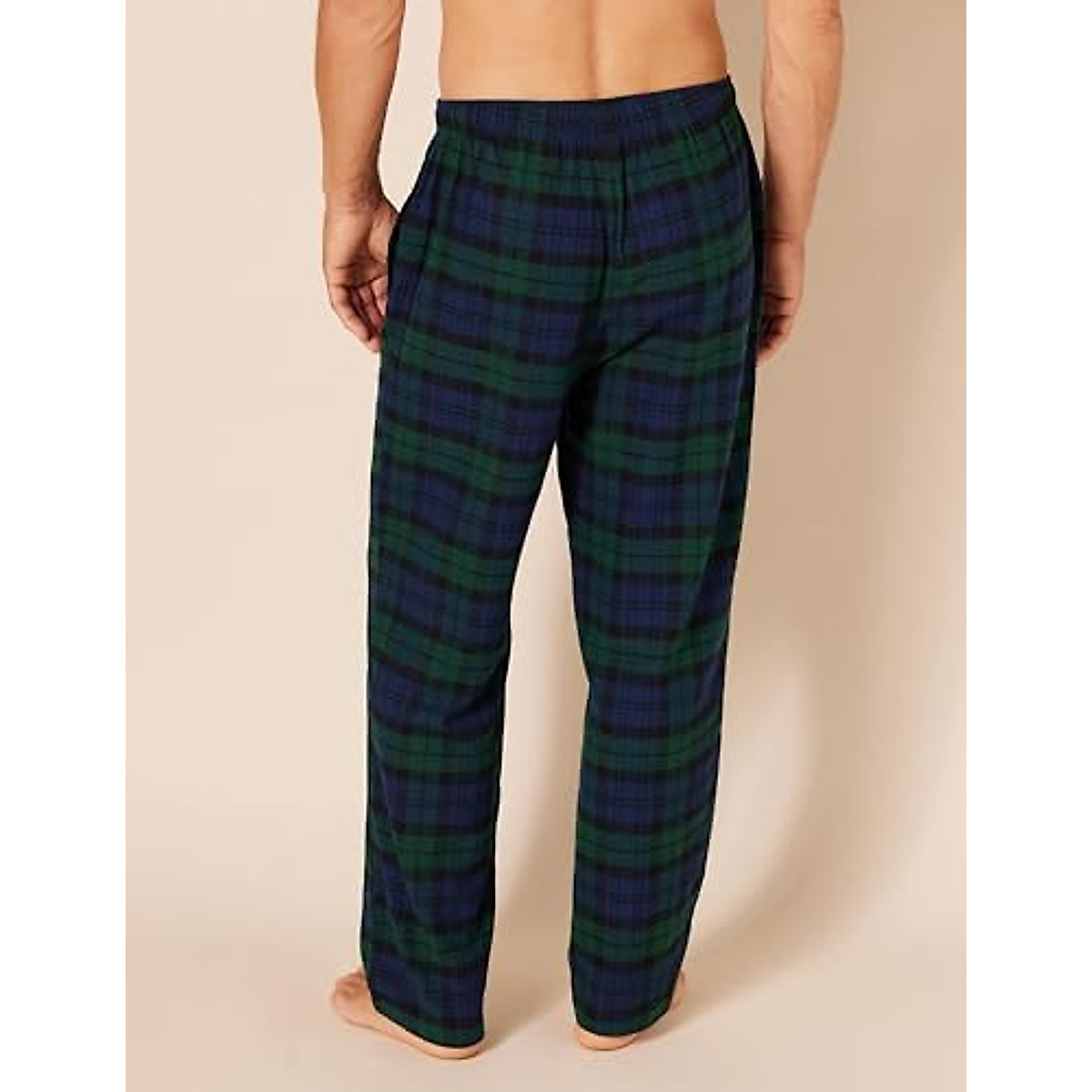 Amazon Essentials Men's Flannel Pajama Pant (Available in Big & Tall), Dark Green Navy Blackwatch Plaid, Medium