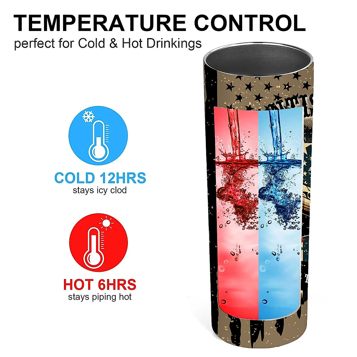 ATHAND Retro Tumbler Travel Mug Gift for Men or Women DeSantis Airlines 20oz Skinny Tumbler With Lid 18/8 Stainless Steel Coffee Cups Novelty Gift (Pack of 1)