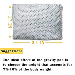 NEWMEIL Weighted Lap Pad by Filling Water, Weighted Water Pad, Weighted Heavy Blanket Removable Cover and Different Weight for Adults and Kids 21IN * 22IN