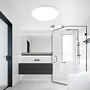 MOONSEA 15.8 Inch Dimmable LED Flush Mount Ceiling Light with Remote, 36W Low Profile Modern led Surface Mount Ceiling Light,Ultra-Thin Round Panel Light for Bedroom Kitchen Living Dining, ETL Listed