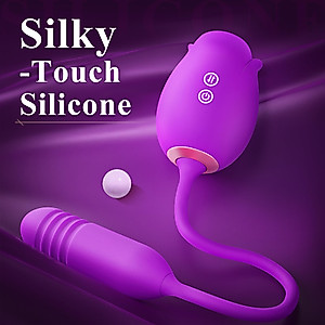 Vibrator Rose Sex Toy for Women – Upgraded Adult Toys Sex Toys for Women with 18 Sucking Vibrator Thrusting Dildo G Spot Vibrators Clitoral Nipple Stimulator, Adult Sex Toys Games for Couples Pleasure