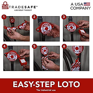 TRADESAFE Gate Valve Lockout - 2 Pack Valve Lockout Device for 1 inch to 2-1/2 inch Diameter Valve Handles, OSHA Compliant Lockout Tagout Valve for Professional and Industrial Use