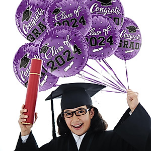 Class of 2025 Graduation Party Supplies & Decorations - 12pcs 18" Congrats Grad Green Balloons Set for Memorable Grad Celebrations