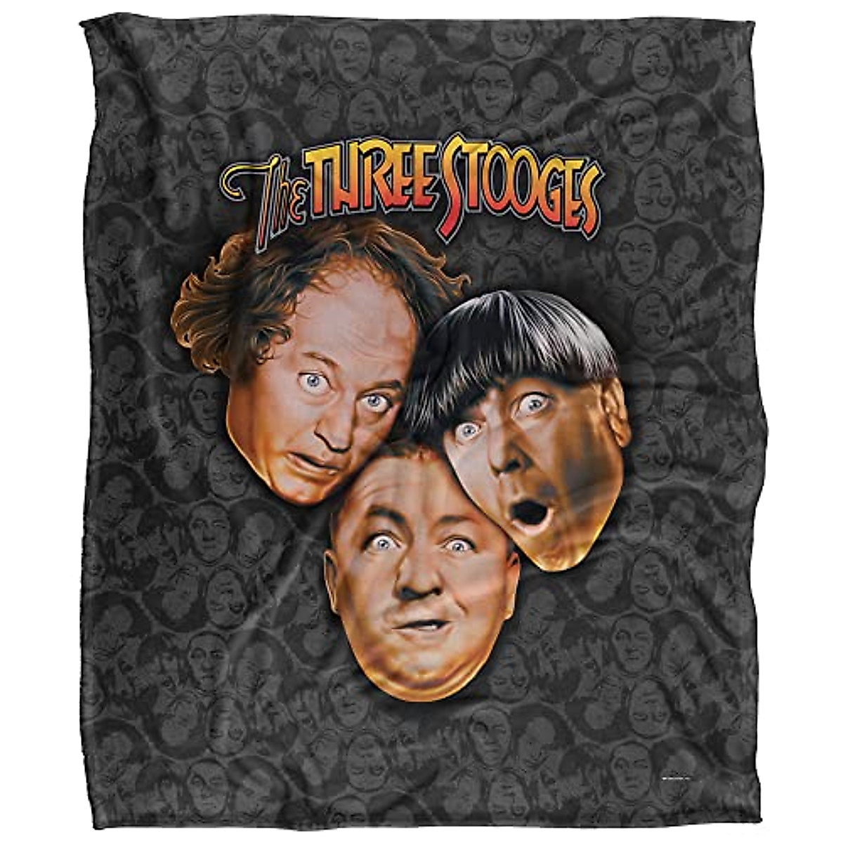 Three Stooges Stooges All Over Officially Licensed Silky Touch Super Soft Throw Blanket 50" x 60"