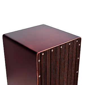 Sawtooth Ebony Cajon Percussion Box, Compact Size