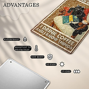 Black Cat Decor - 8x12 Cute Tins Black Cat Gifts - Black Panther Wall Art Black Cat Decorations for The Home - What Matters Most is How You See Yourself