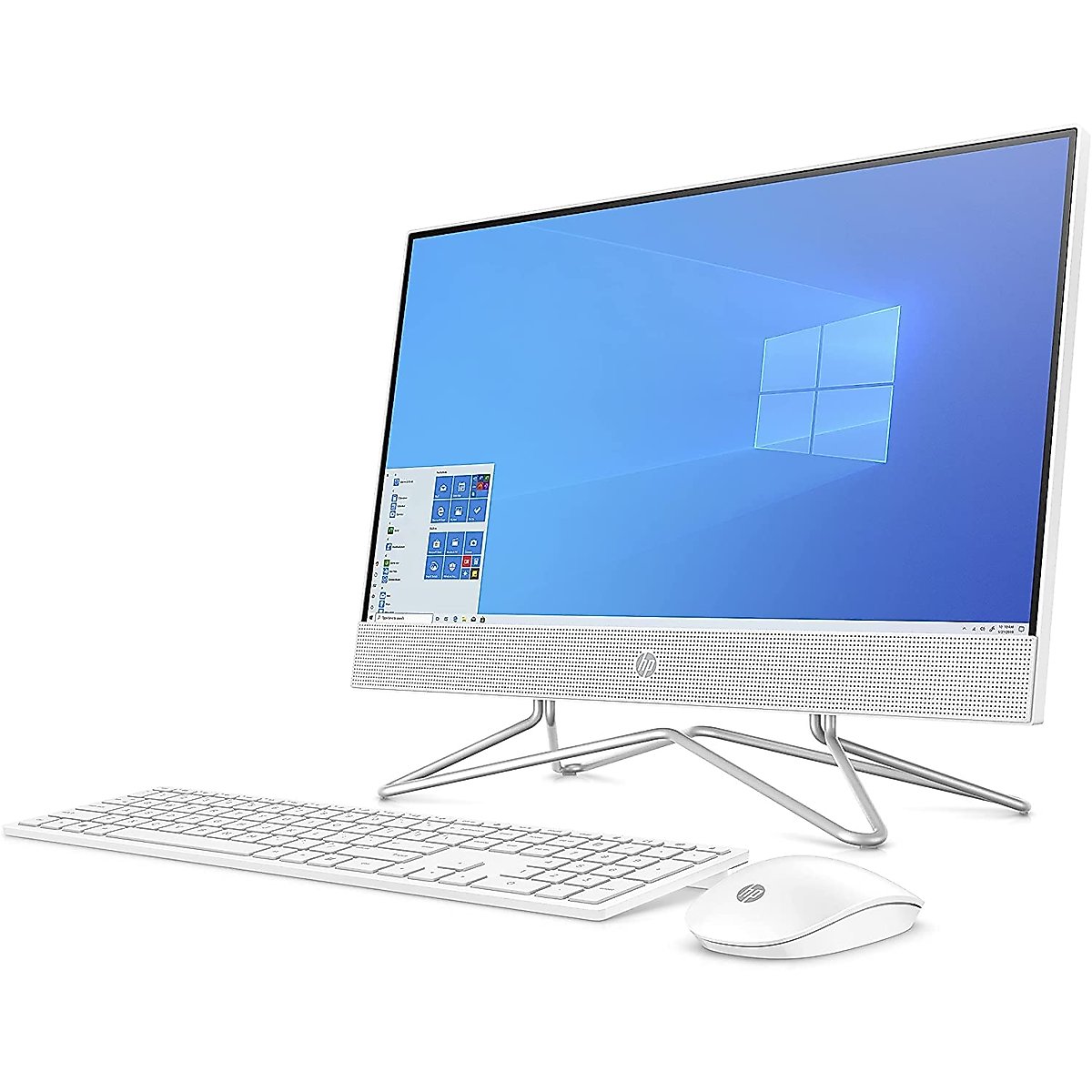 HP 22-inch FHD All-in-One Desktop Computer 2022, Dual-Core Intel Celeron J4025, 20GB DDR4 RAM, 512GB SSD, WiFi, Bluetooth, RJ45 LAN, Windows 11 Pro, Snow White, COU 32GB USB