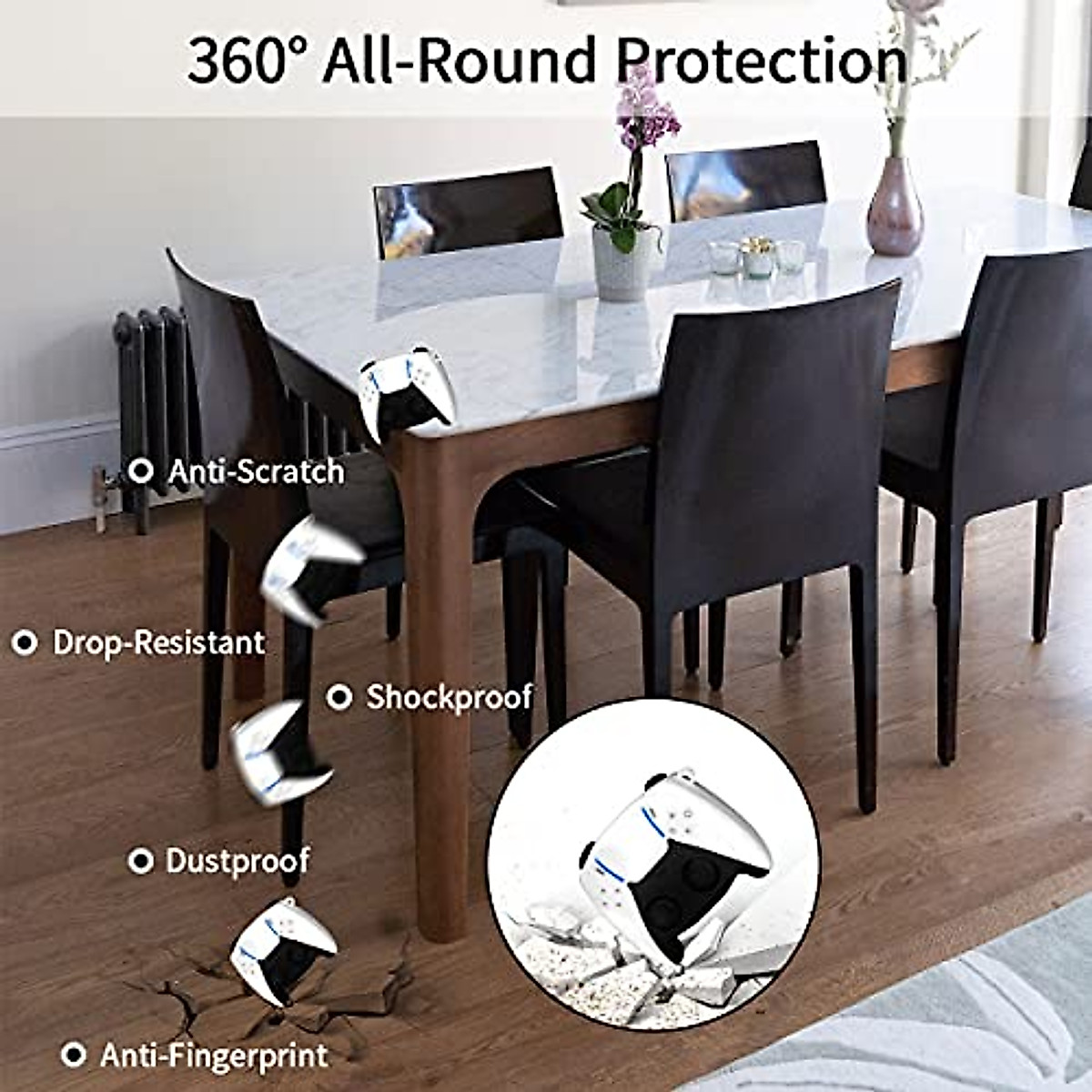 [2 Pack] TOLUOHU Case for Samsung Galaxy Buds 2(2021)/Galaxy Buds Live(2020)/Galaxy Buds Pro(2021),3D Cute Cartoon Kawaii Funny Fashion Shockproof Soft Silicone Cover with Keychain(Cute Ball+PS5)