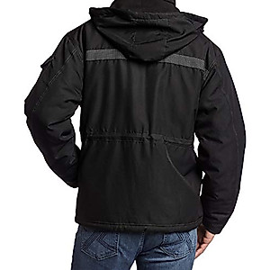 Caterpillar Men's Heavy Insulated Parka (Regular and Big & Tall Sizes), Black, Large