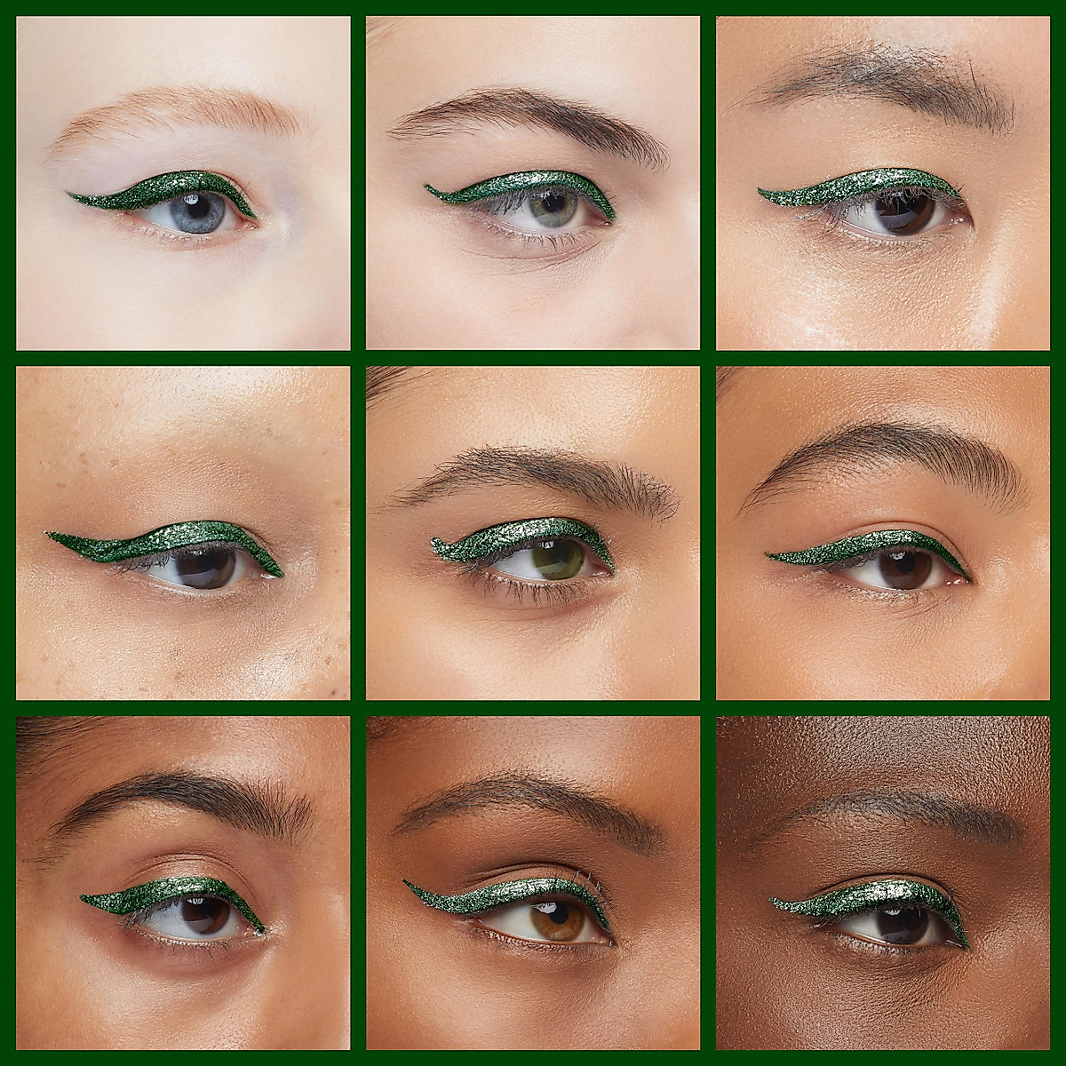 Erinde Green Gel Eyeliner, Waterproof Long Lasting Cream Eyeliner Gel Pot, Halloween High-Intensity Pigments Smudge-Proof Eye Liner Makeup, Water-Resistant Eyeliner with 2PCS Brushes 05# Green