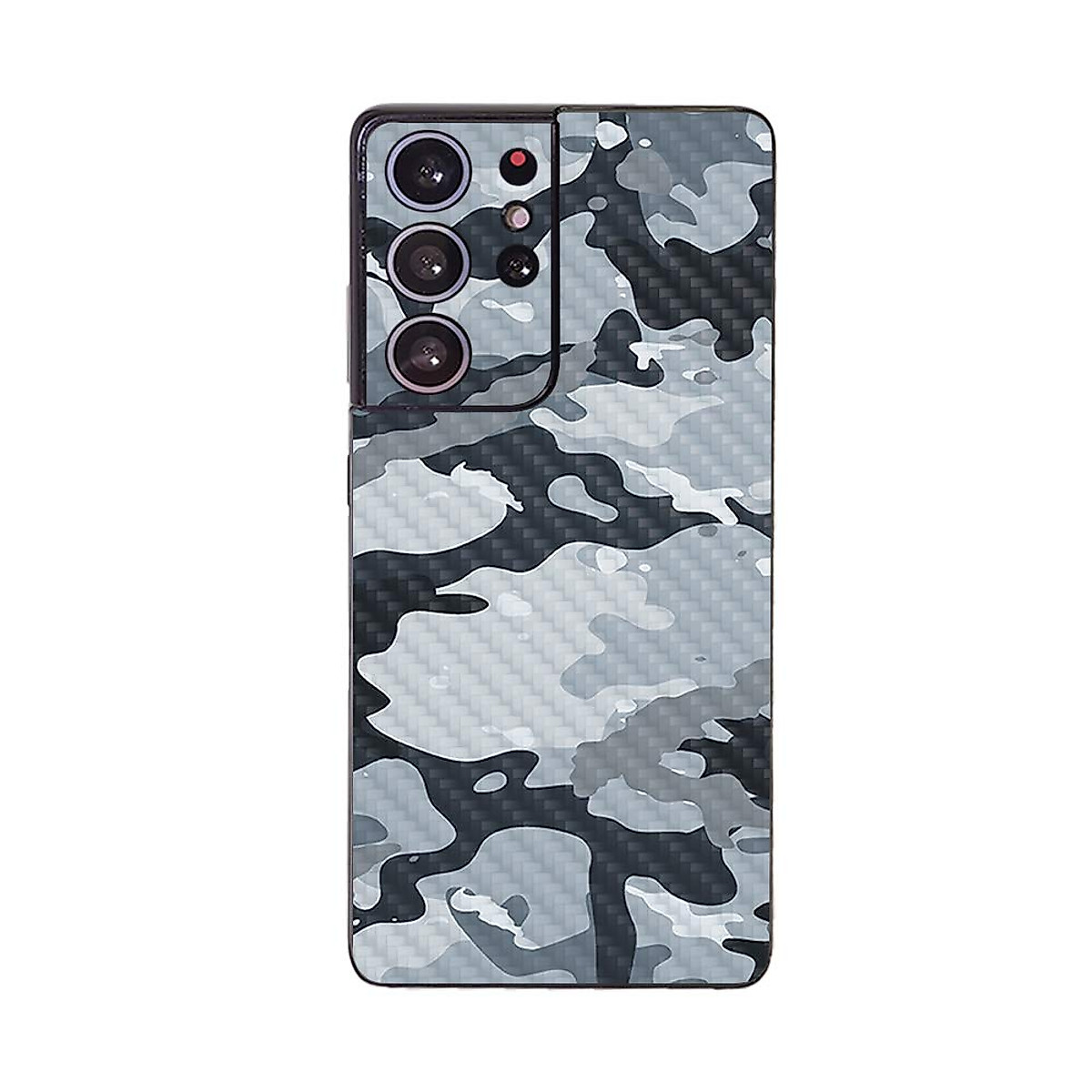 MightySkins Carbon Fiber Skin Compatible with Samsung Galaxy S21 Ultra - Gray Camouflage | Protective, Durable Textured Carbon Fiber Finish | Easy to Apply | Made in The USA