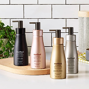 Method Foaming Hand Wash, Violet + Lavender, Reusable Silver Aluminum Bottle, Biodegradable Formula, 10 oz (Pack of 3)