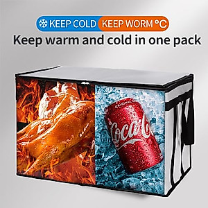 Bodaon 2-Pack Insulated Food Delivery Bag, XXX-Large Insulated Pizza Delivery Bags, Insulated Bags for Delivery, Doordash Catering Bag, Food Warmer Hot Bag, Uber Eats Driver Essentials, Gray