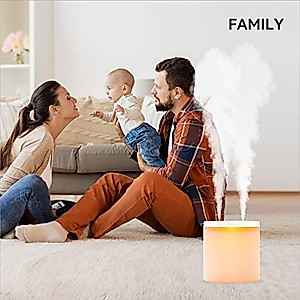 Humidifiers for bedroom, Humidifiers for home, Quiet (2L humidifier Water Tank),Dual Mist Ports, Cool Mist Humidifiers with Night Light Mode, also suitable for Office