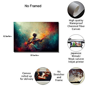 Jimi Hen drix Poster Music Posters for Room Aesthetic, Wall Art Room Decor Merch Stuff Prints for Fans Unframe 12x18inch