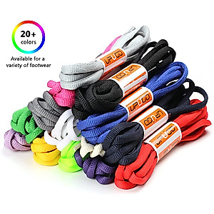 UpUGo 3 Pair Oval Shoe Laces, Half Round 1/4" Shoelaces for Athletic Running Sneakers Shoes Boot Strings