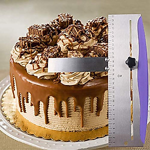LVOERTUIG Cake Scraper Turning Tools Bakeware sy Clean Leveling Device Stainless Steel Kitchen gh Strength Spatula DIY Sth Adjustable Practical