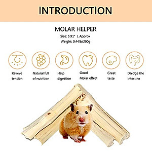 10Pcs Guinea Pig Toy Bunny Toy, Chinchilla Snacks Toys, Hamster Chew Toy, Organic Natural Apple Wood Dumbells for Gerbil, Hamster, Rabbit, Small Animal Molar Accessories Supplies for Teeth Grinding