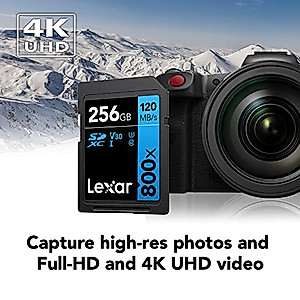 Lexar High-Performance 800x 32GB (2-Pack) SDXC UHS-I Memory Cards, C10, U1, V10, Full-HD & 4K Video, Up to 120MB/s Read, for Point-and-Shoot Cameras, Mid-Range DSLR, HD Camcorder (LSD0800032G-B2NNU)