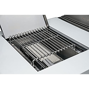 Mont Alpi MAi805-D90FC 44-inch 6-Burner 115000 BTU 90 Degree Corner Deluxe Stainless Steel Gas Outdoor Barbecue Island Grill w/Lockable Compact Refrigerator + Infrared Side Burner + Rotisserie Kit