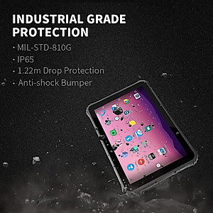 ThinKol 12.2" Industrial Rugged Touchscreen Tablet for Field Work, Drop and Water Resistant Rugged Tablet with Fingerprint Scan, BT, 4G, GPS, WiFi(Android 4GB 64GB)
