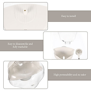 POPETPOP Hamster Water Bottle Puppy Water Dispenser Pet Drinking Bottle Hamster Drinking Holder Puppy Water Feeder Ferret Water Bottle Automatic Pet Feeder The Pet Accessories Hanging White